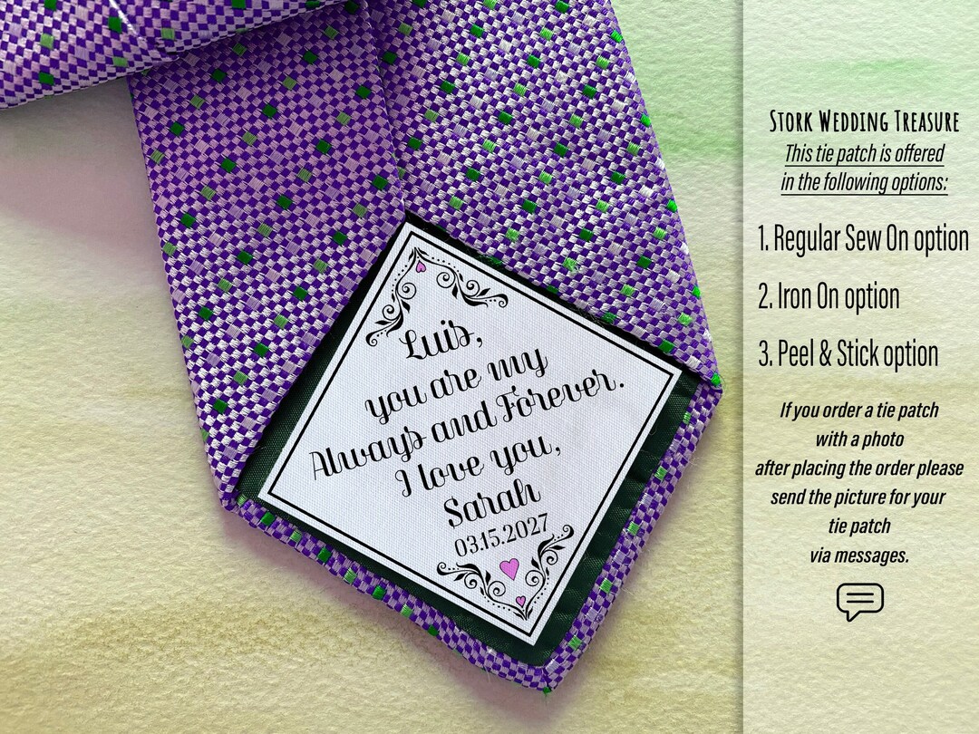 Groom Tie Label, Suit Label, Personalized Tie Patch, Tie Patch, Father ...