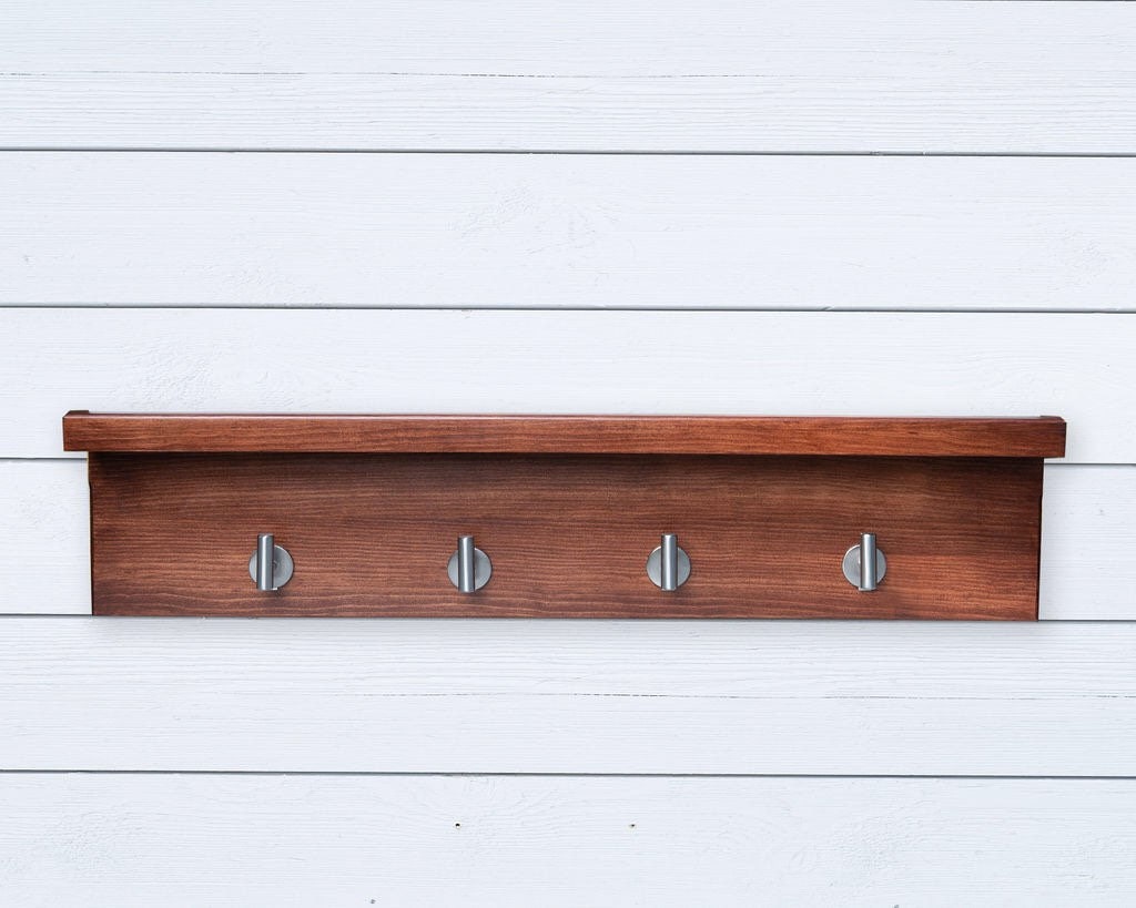 Modern Wall- Mounted Coat Rack With Shelf - Etsy