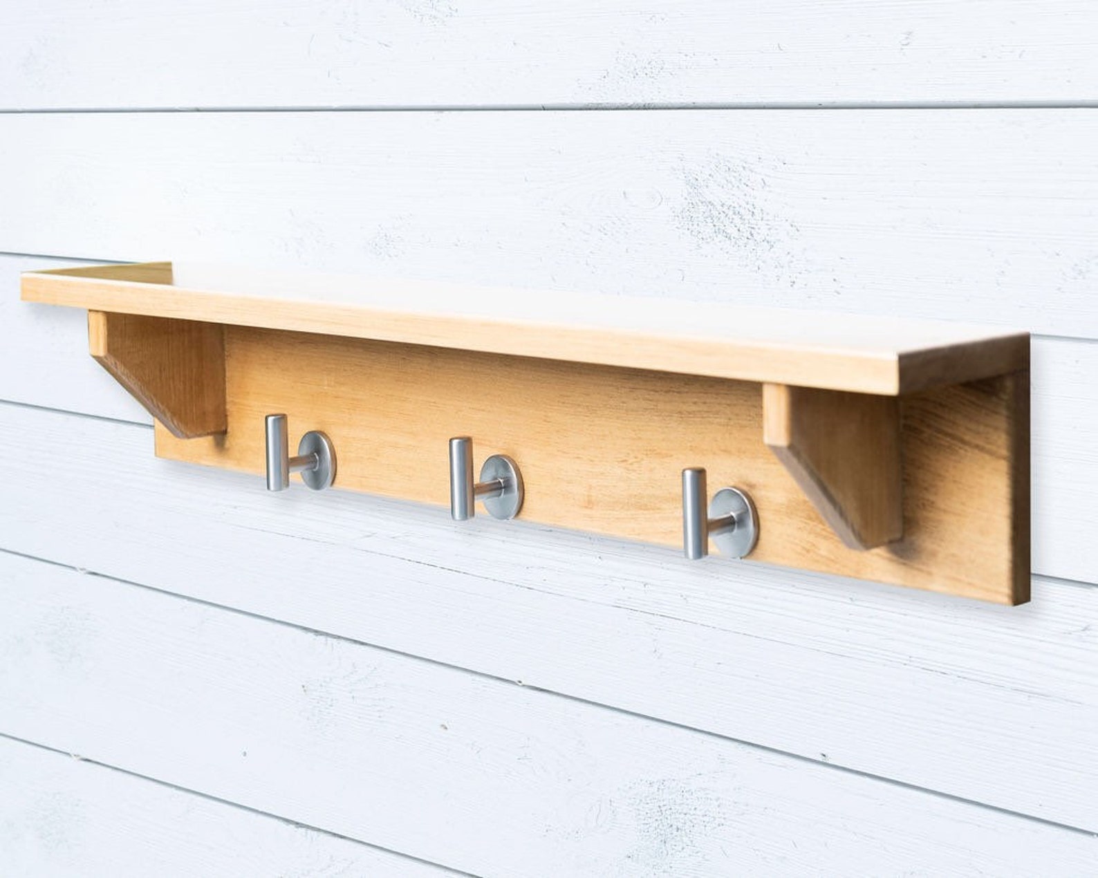 Wall Mounted Coat Rack With Shelf | Etsy