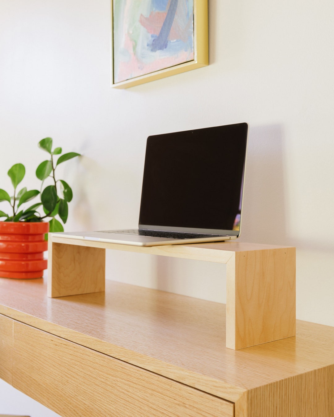 Modern Monitor Stand / Computer Stand / Laptop Stand / Desk Organizer ...
