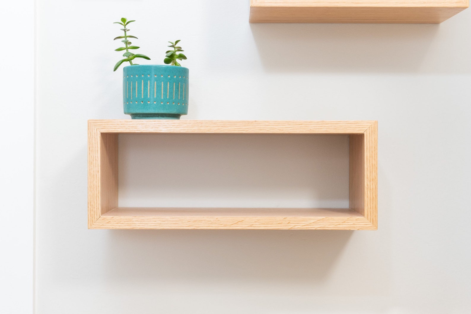 Modern Oak Floating Cube - Etsy