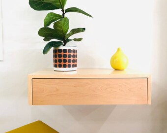 Maple Floating Desk - Etsy