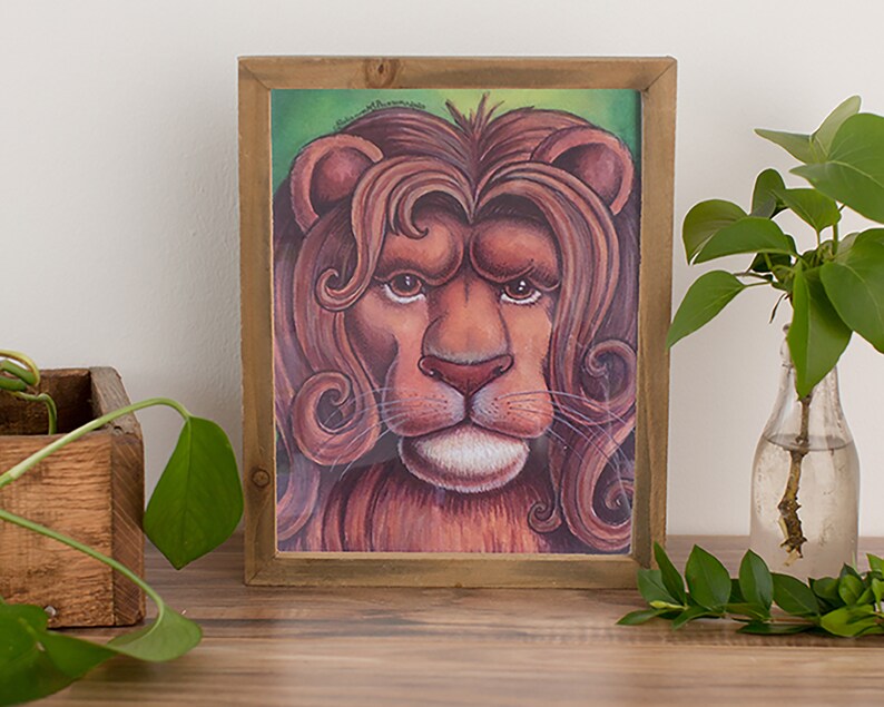 Aslan the Lion 8x10 Wall Art Print by Colorado Artist Julianna - Etsy