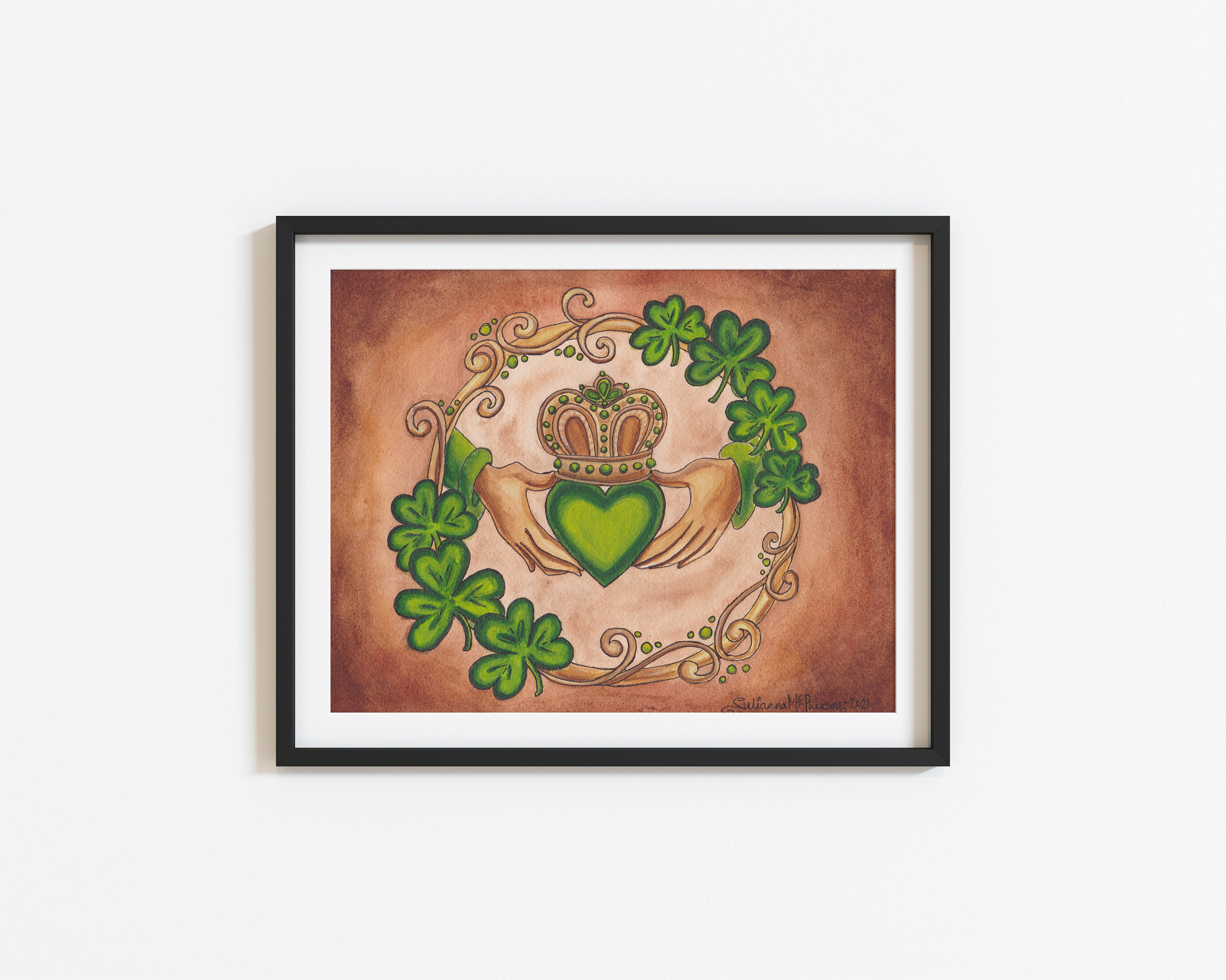 Irish Claddagh - 8x10 Irish Art Print - Etsy