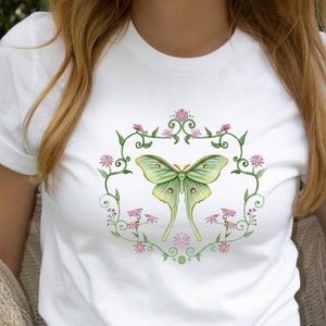 Luna Moth Shirt black Luna Moth Shirt Luna Moth T-shirt Lunar Moth T ...