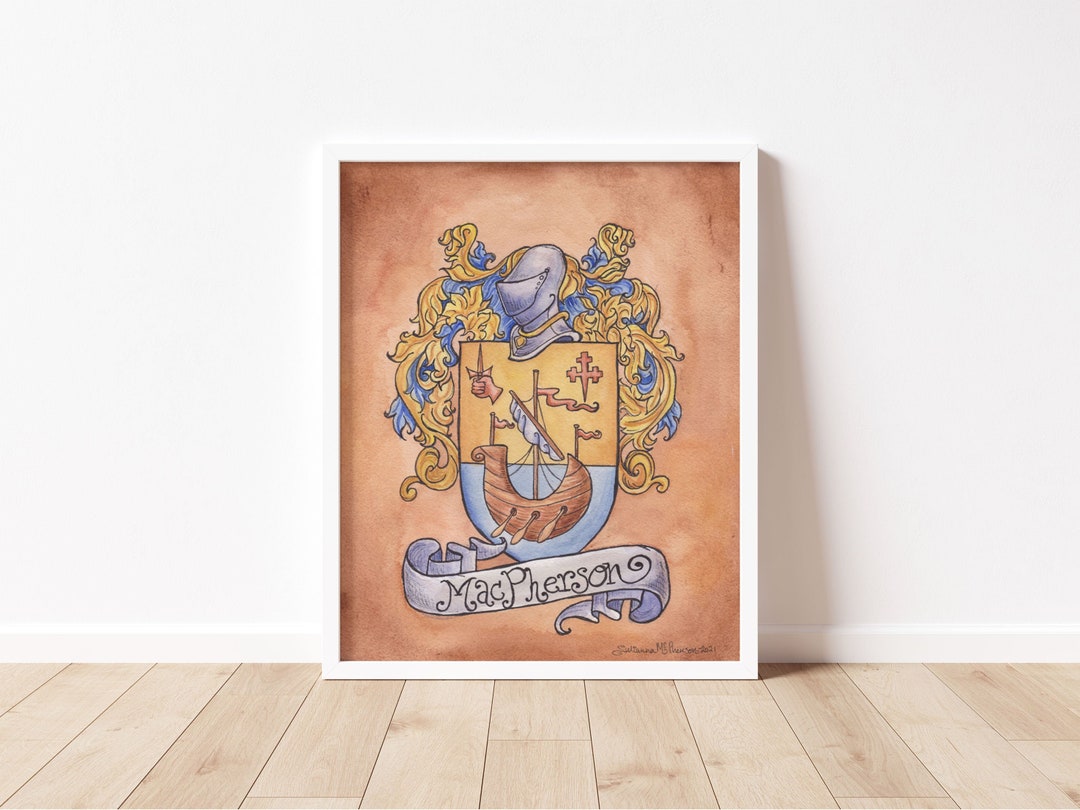 Macpherson Family Crest 8x10 Art Print by Julianna Mcpherson - Etsy
