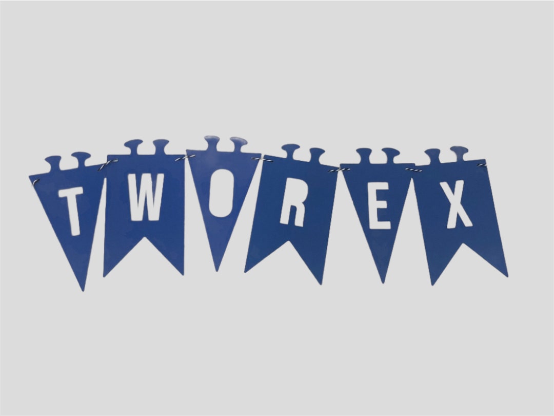 Dinosaur Birthday Party Banner | TWO REX | Kids Birthday Party ...