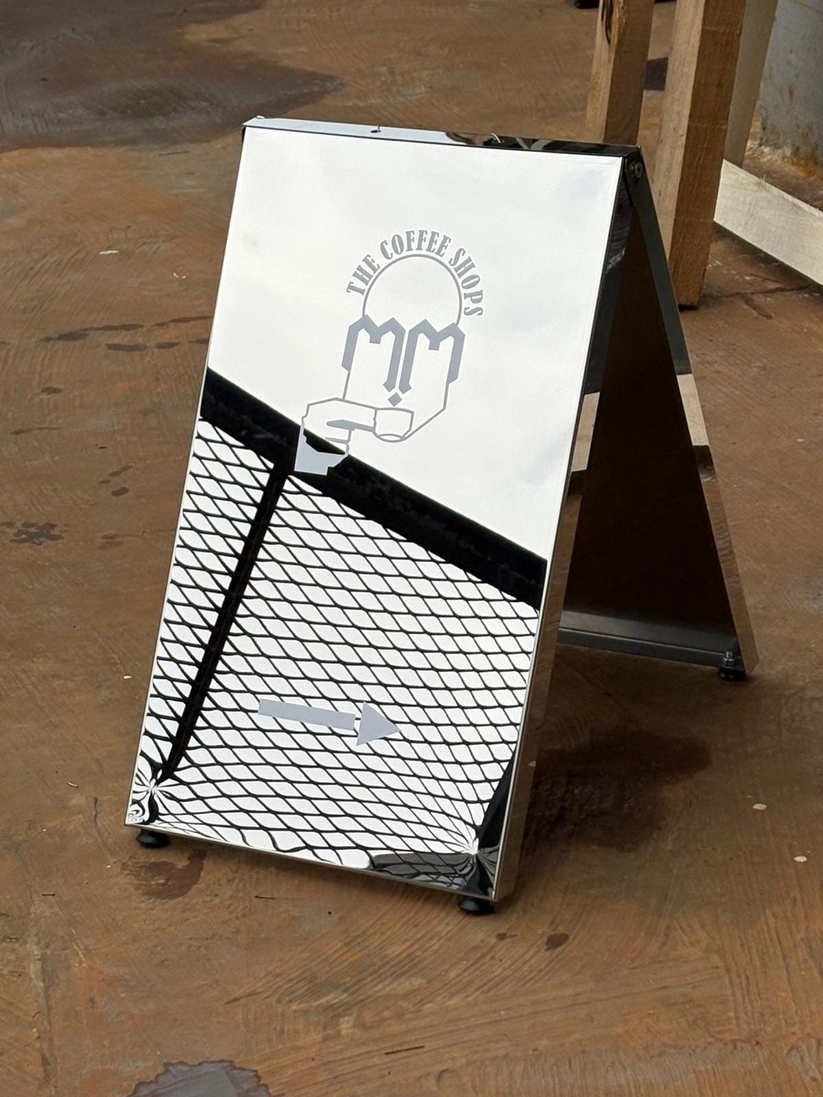 Customizable A Frame Sidewalk Stainless Steel Signs, Personalized ...