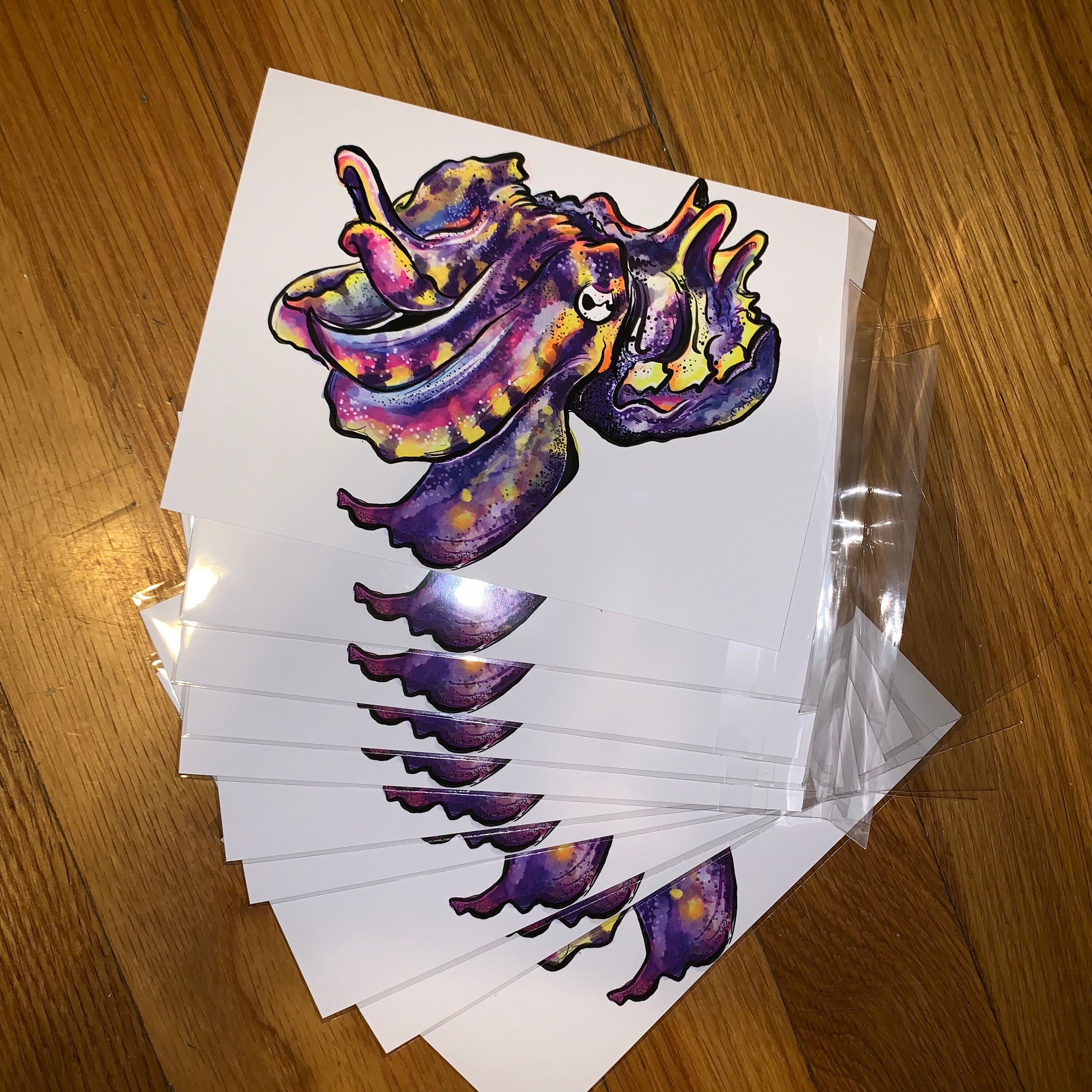 It's Cuttle Time- Cuttlefish Print - Etsy