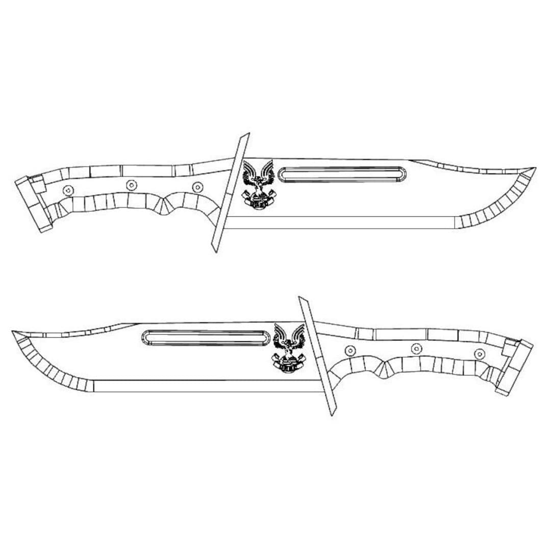 Halo Reach: Combat Knife 3D File - Etsy