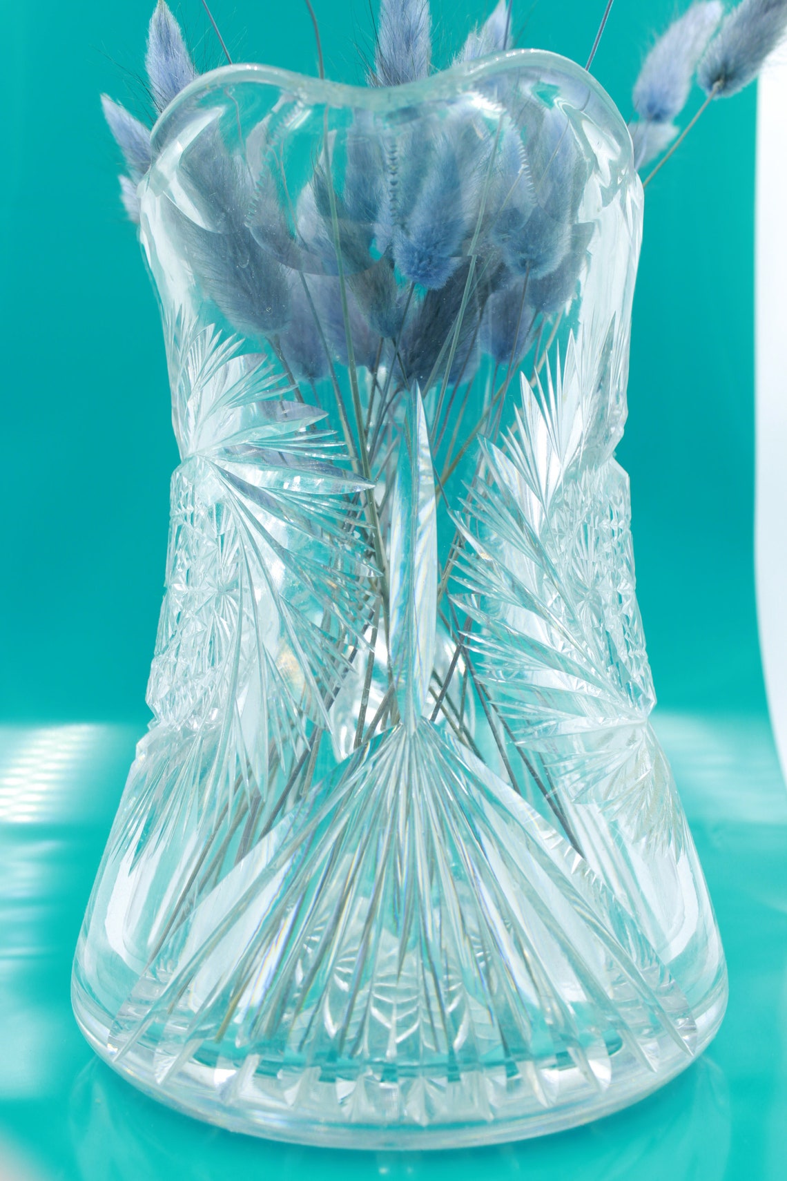 Czech Lace Cut Lead Crystal Pitcher - Etsy