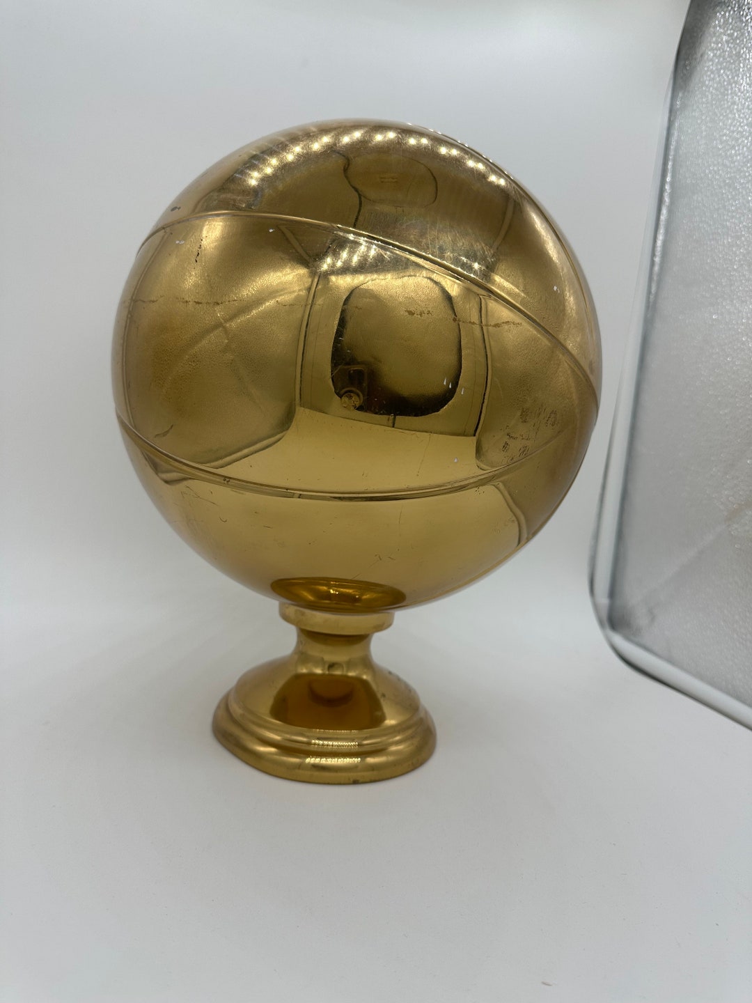 Vintage Basketball Trophy in Brass - Etsy
