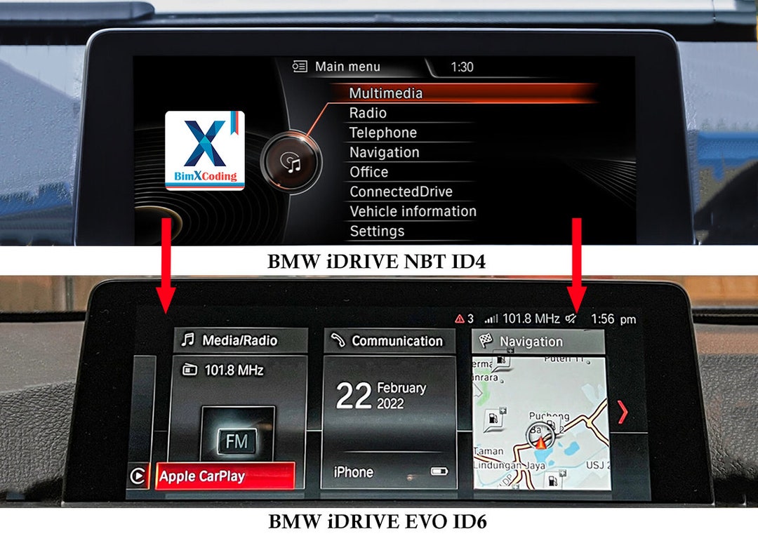 BMW NBT EVO Id4 to Id6 Idrive Flash Upgrade With Carplay Full Screen - Etsy