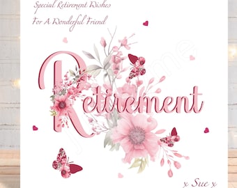 Happy Retirement Card, Personalised Retirement Card With Poem Verse, on ...