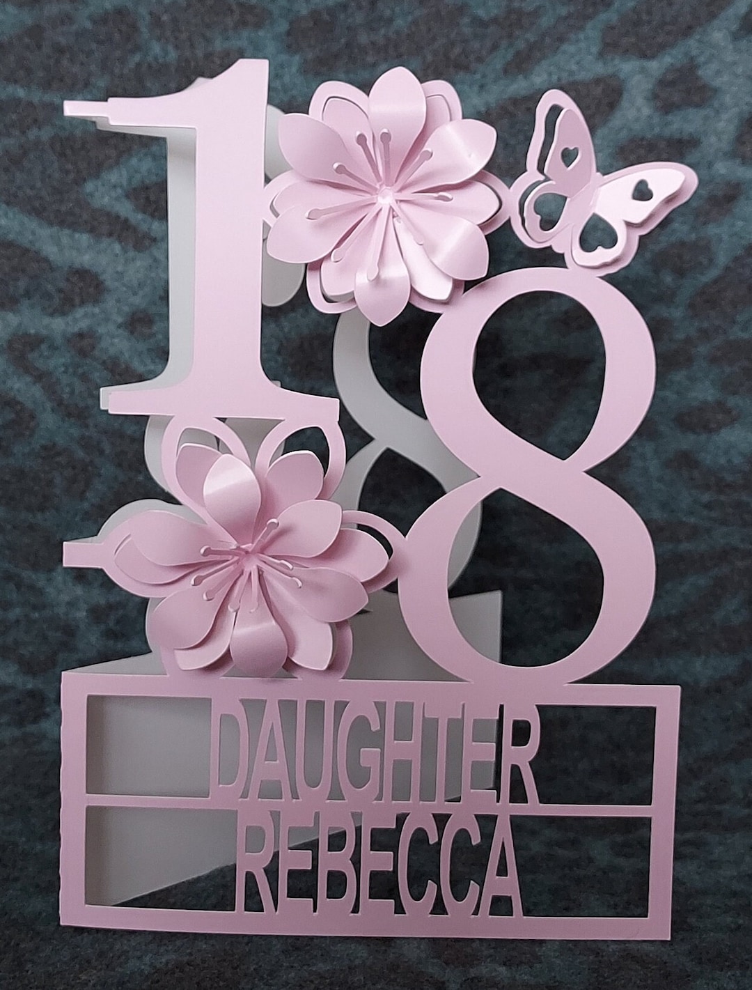 Handmade Personalised 18th Birthday Card, 3d Papercut Lillies, All in ...