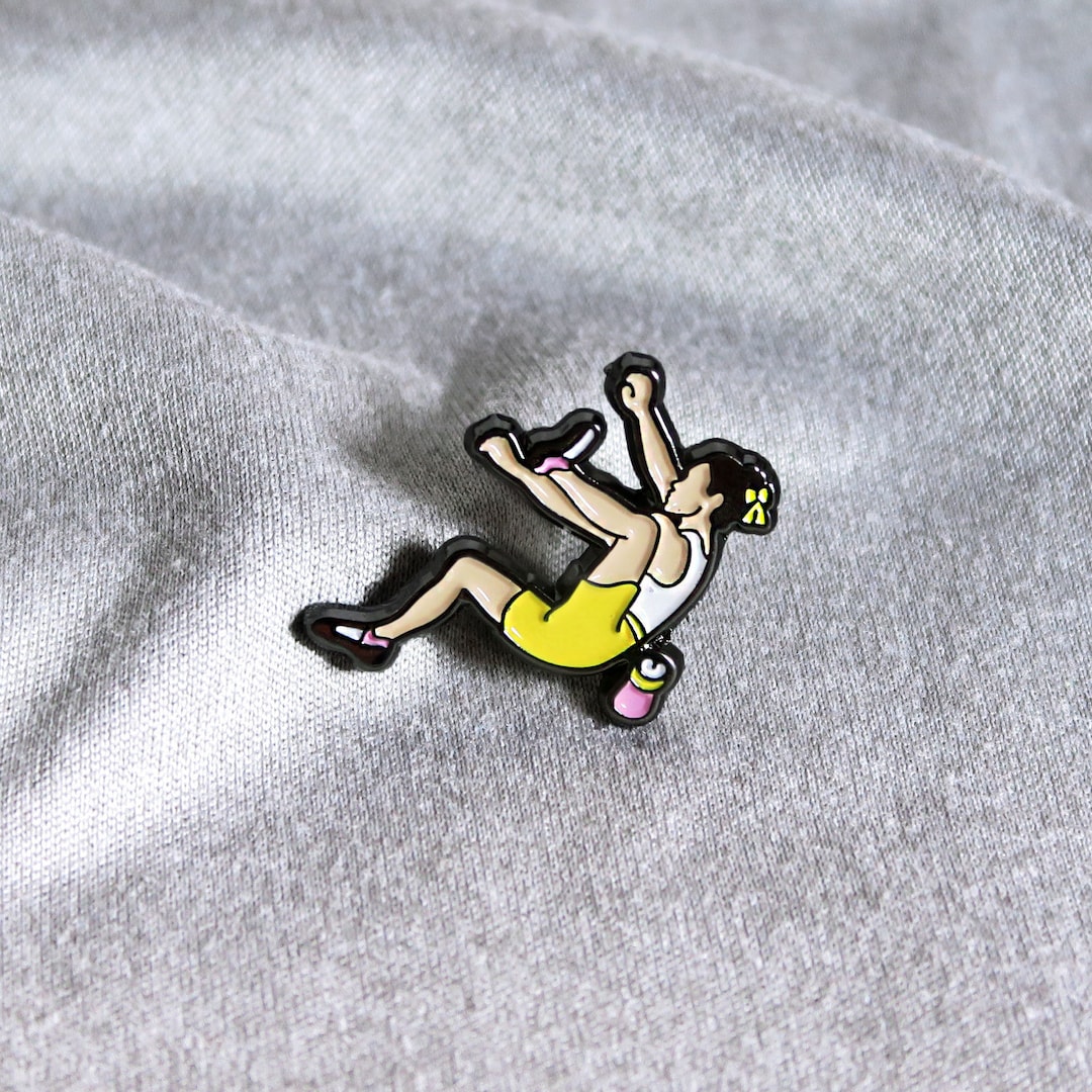 Female Rock Climber Enamel Pin – Unique Gift for Climbers – Rock ...
