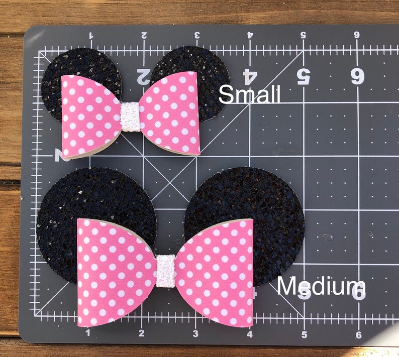 Minnie Mouse Hair Bow Alligator Clip or Headband Faux | Etsy