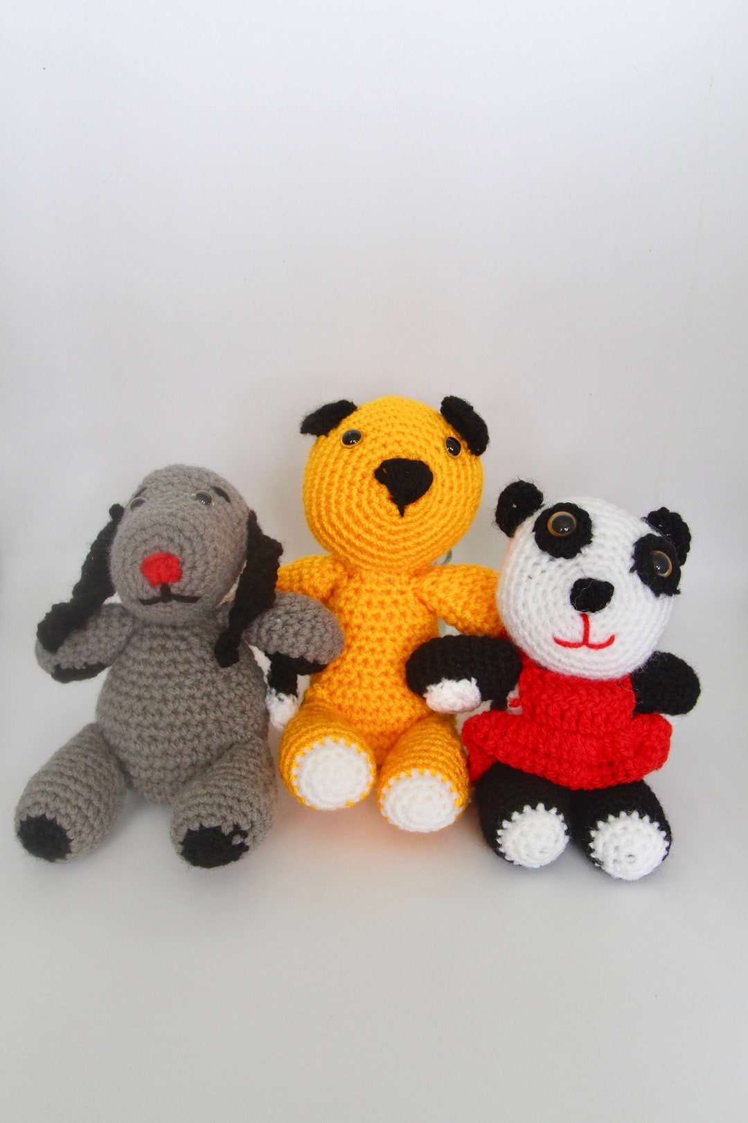 Sooty, Sweep, and Soo Handmade Crochet Soft Toys - Buy Individually or ...