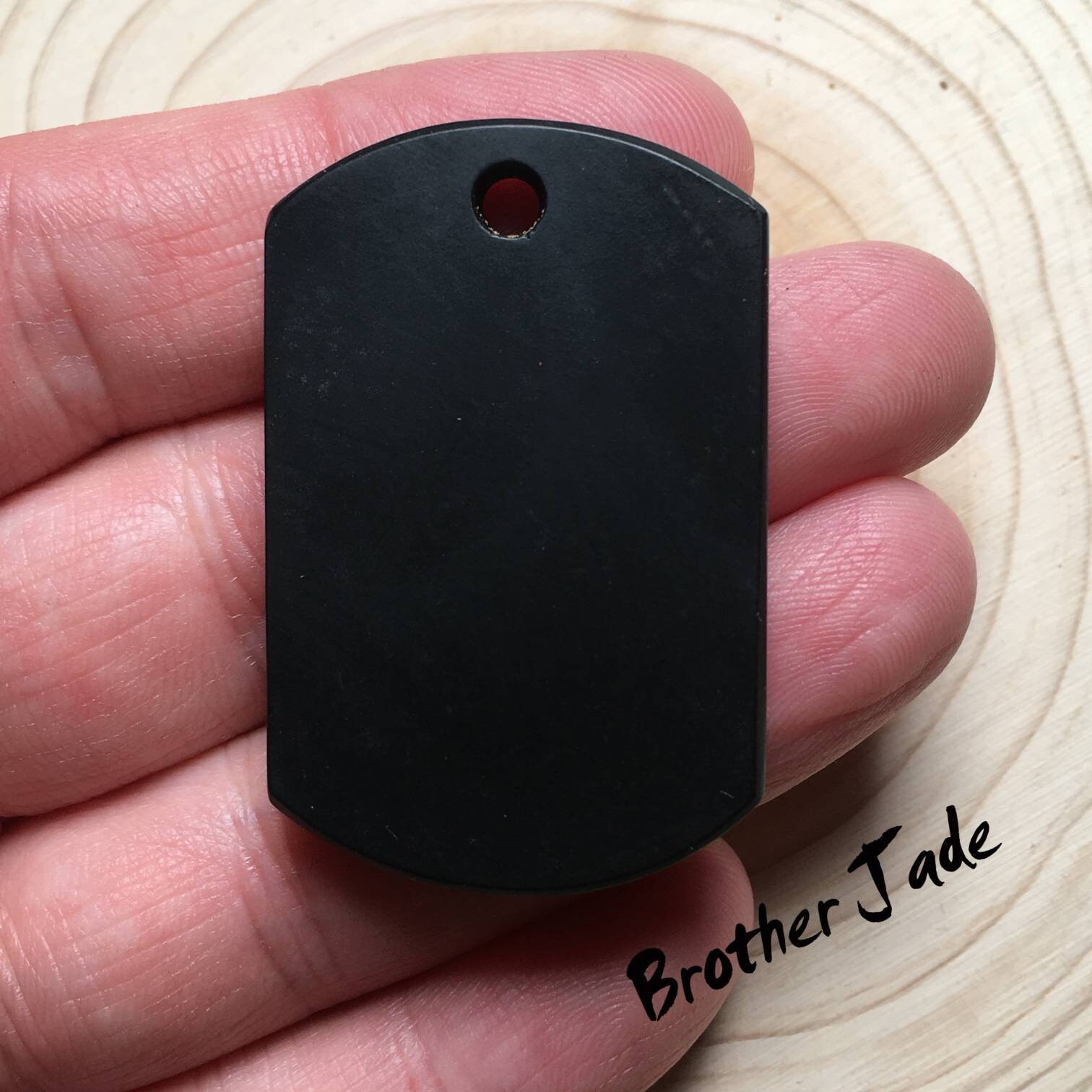 Nephrite Natural Black Jade Jade Dull Polish Pendant - Etsy