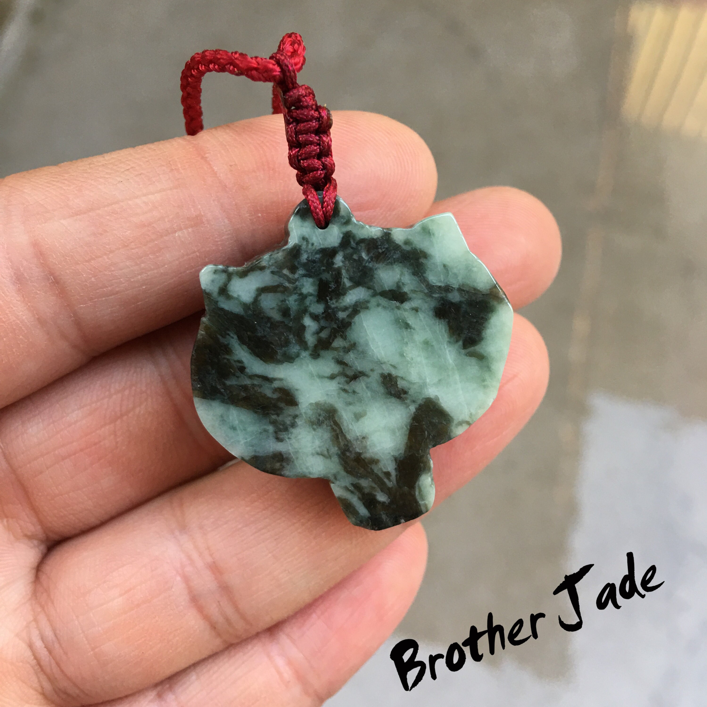 Natural Green Jade Tiger Jade Pendants Jadeite Hand Carved Jade A Goods ...