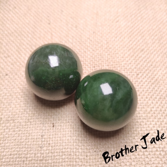 Nephrite Natural green jade Jade ball jade stone | Etsy