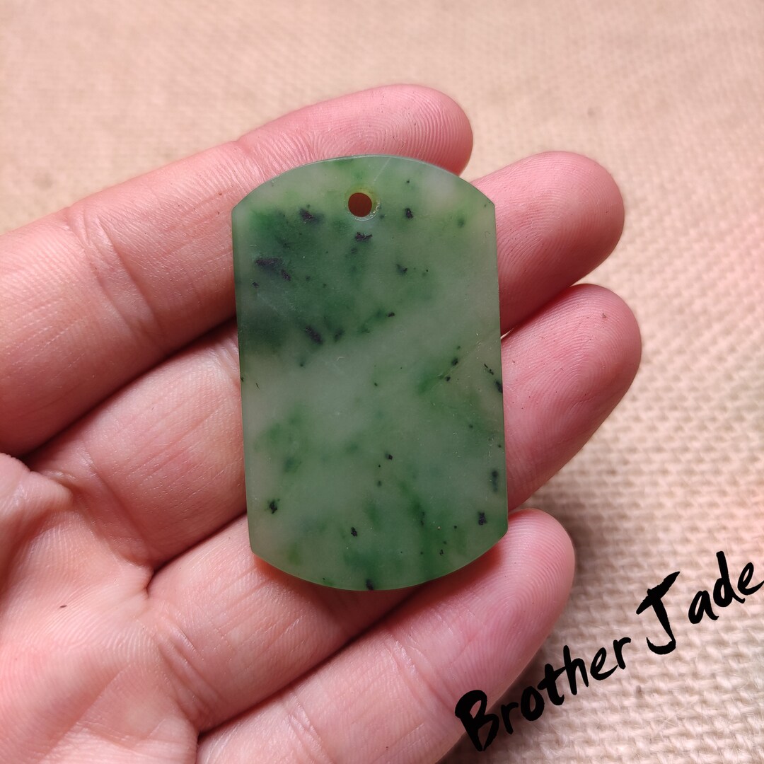 Nephrite Natural - Green Jade - Jade - Dull Polish - Pendant - Gift ...