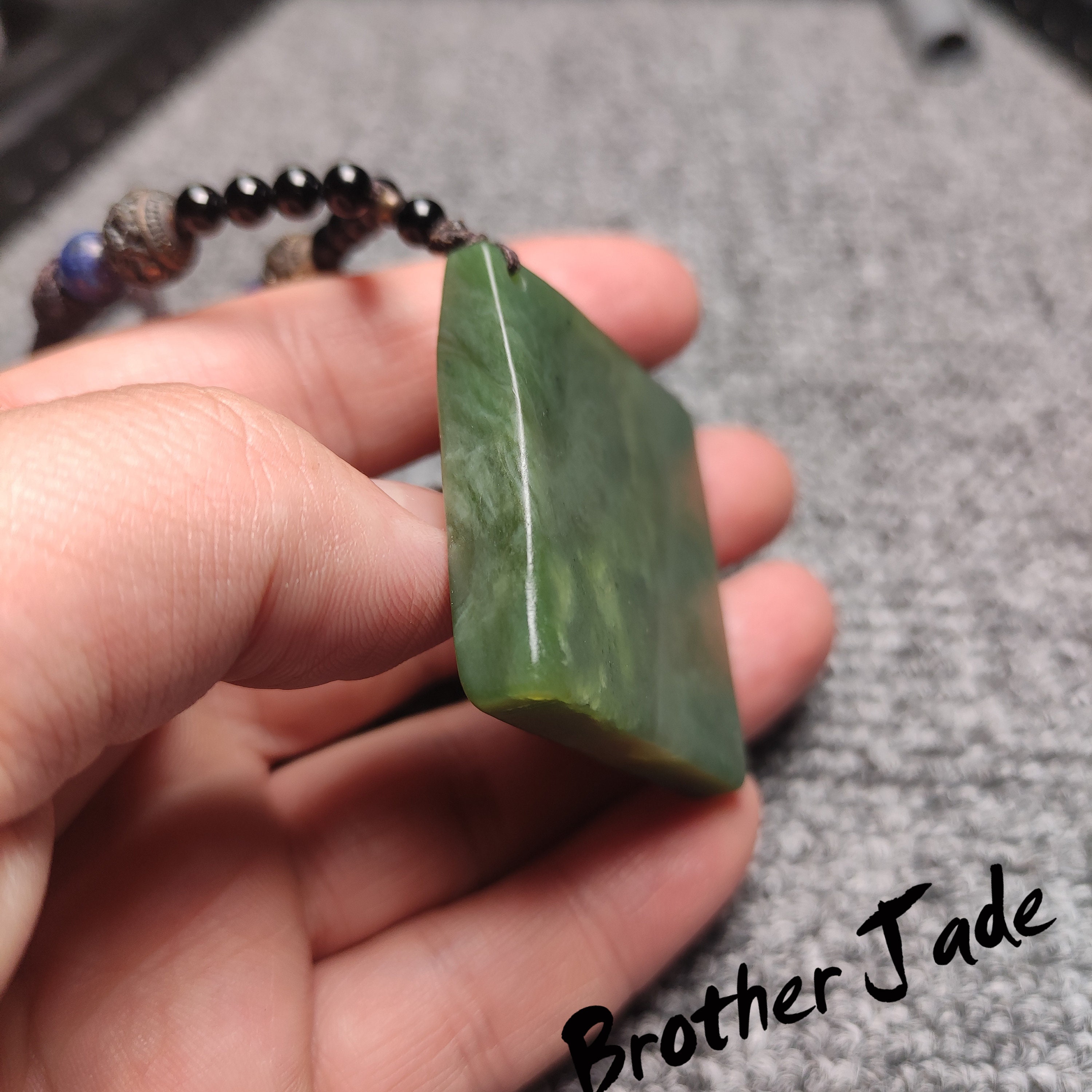 Pakistan Jasper Nephrite Natural Green Jade Pendant Dull - Etsy UK
