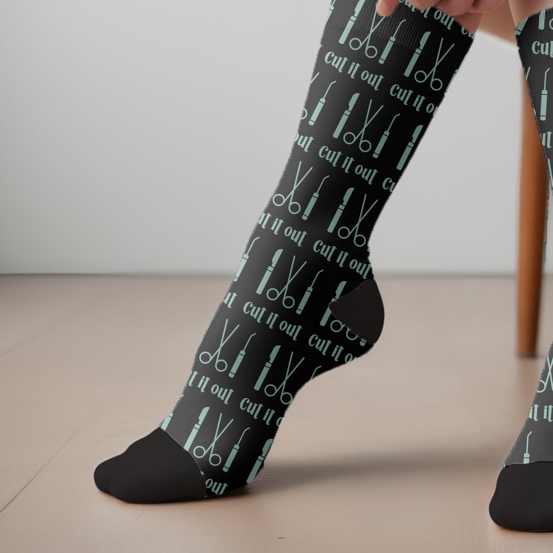 Surgeon Socks, Cut It Out Surgery Humor Unisex Socks, Gift for Surgeon ...