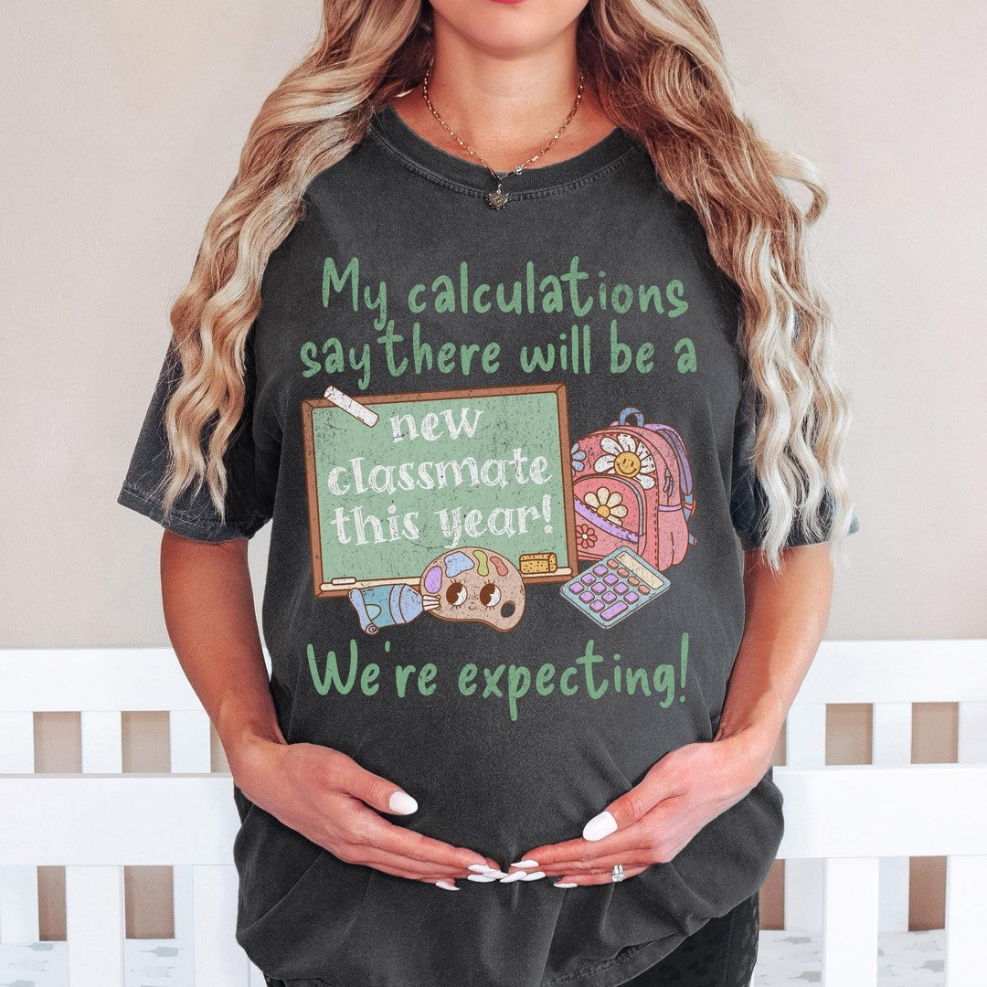 Teacher Pregnancy Announcement Tshirt, Pregnant Teachers Baby ...