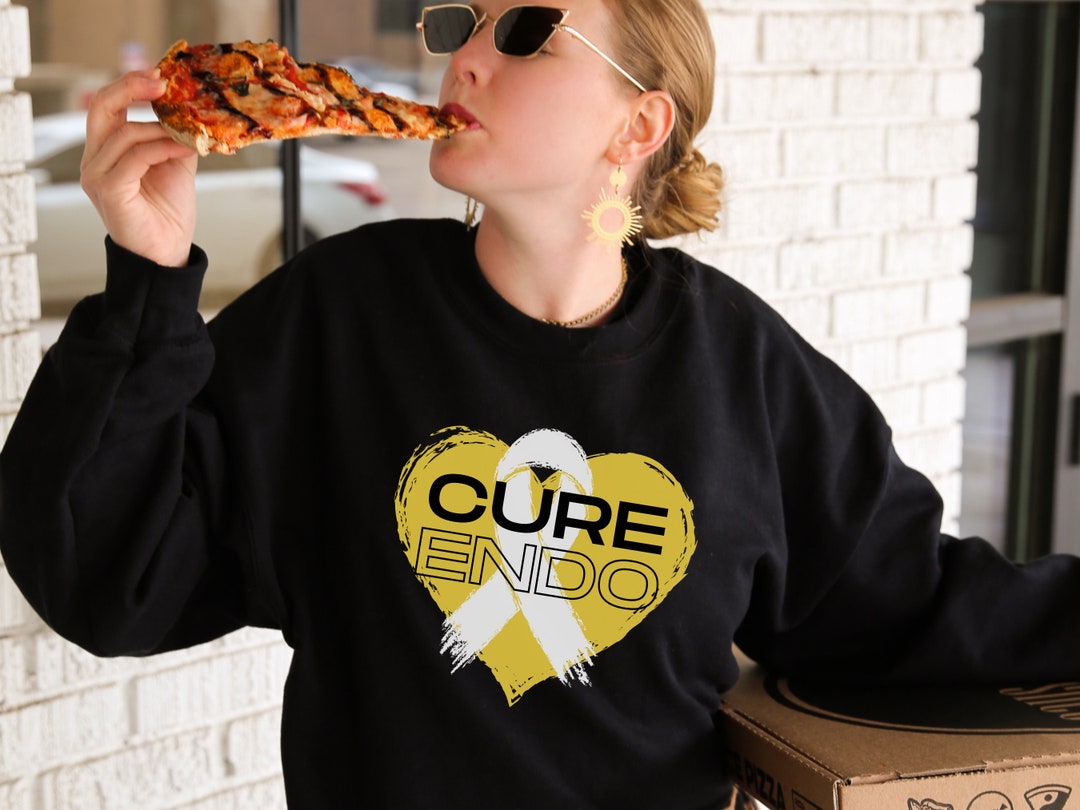 Cure Endo Crew Neck Sweatshirt, Endometriosis Awareness Shirt, Heart ...