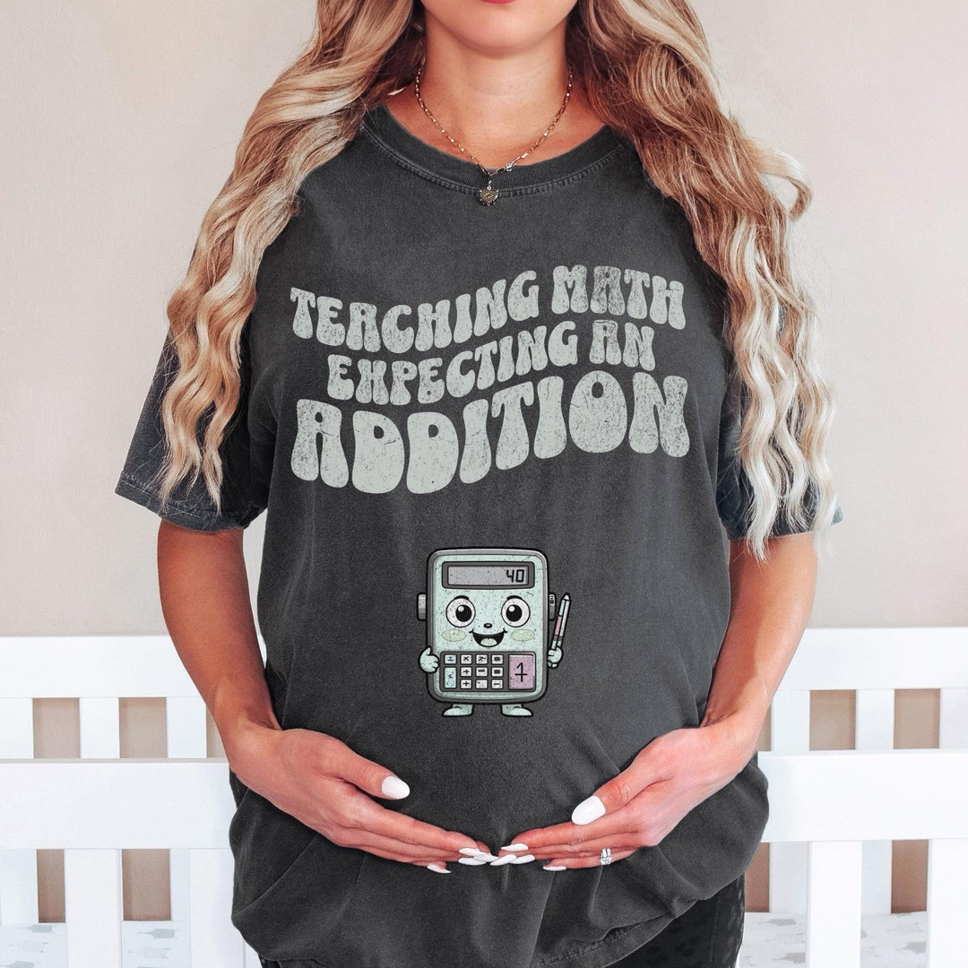 Math Teacher Pregnancy Announcement Tshirt, Back to School Baby Reveal ...