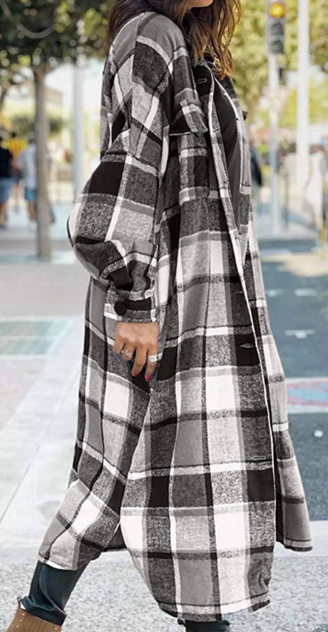 Upcycled Flannel Shacket. 80's Drop Shoulder Design. Vintage Buttons ...