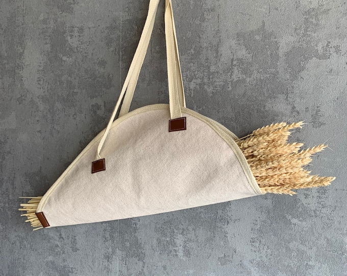 Fresh Cut Flower Tote, Lay Flat Flower Carrier With Pocket, Canvas Bag ...