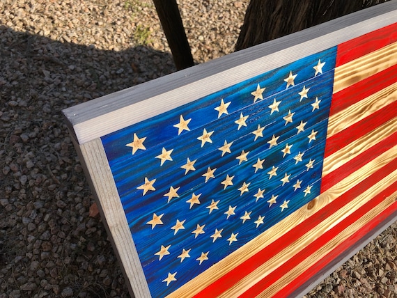 Rustic American Flag - Etsy