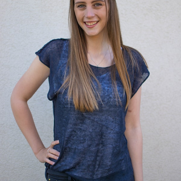 Knit Linen Top - Etsy