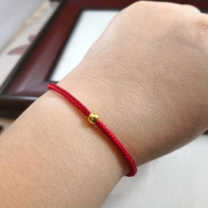 Red String Bracelet Mens Bracelet With Bead Couples - Etsy