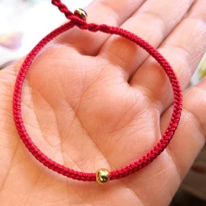 Red String Bracelet Mens Bracelet With Bead Couples - Etsy