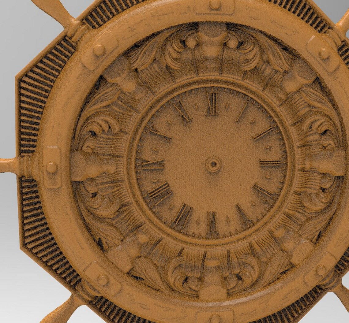 3d Stl Clock 42 Model For Cnc Router Engraver Carving Machine Etsy