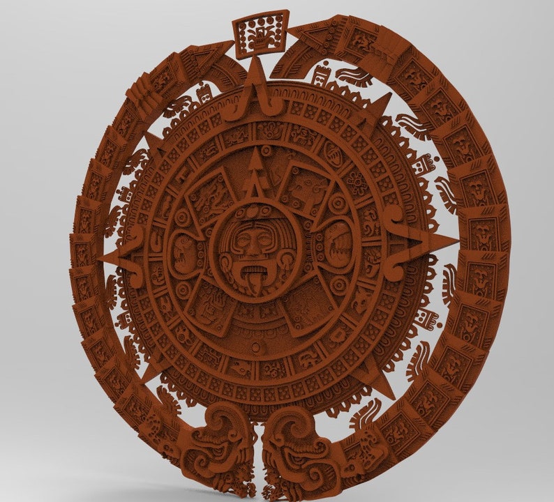 Modelo de calendario maya 3D STL Panno para enrutador CNC - Etsy México