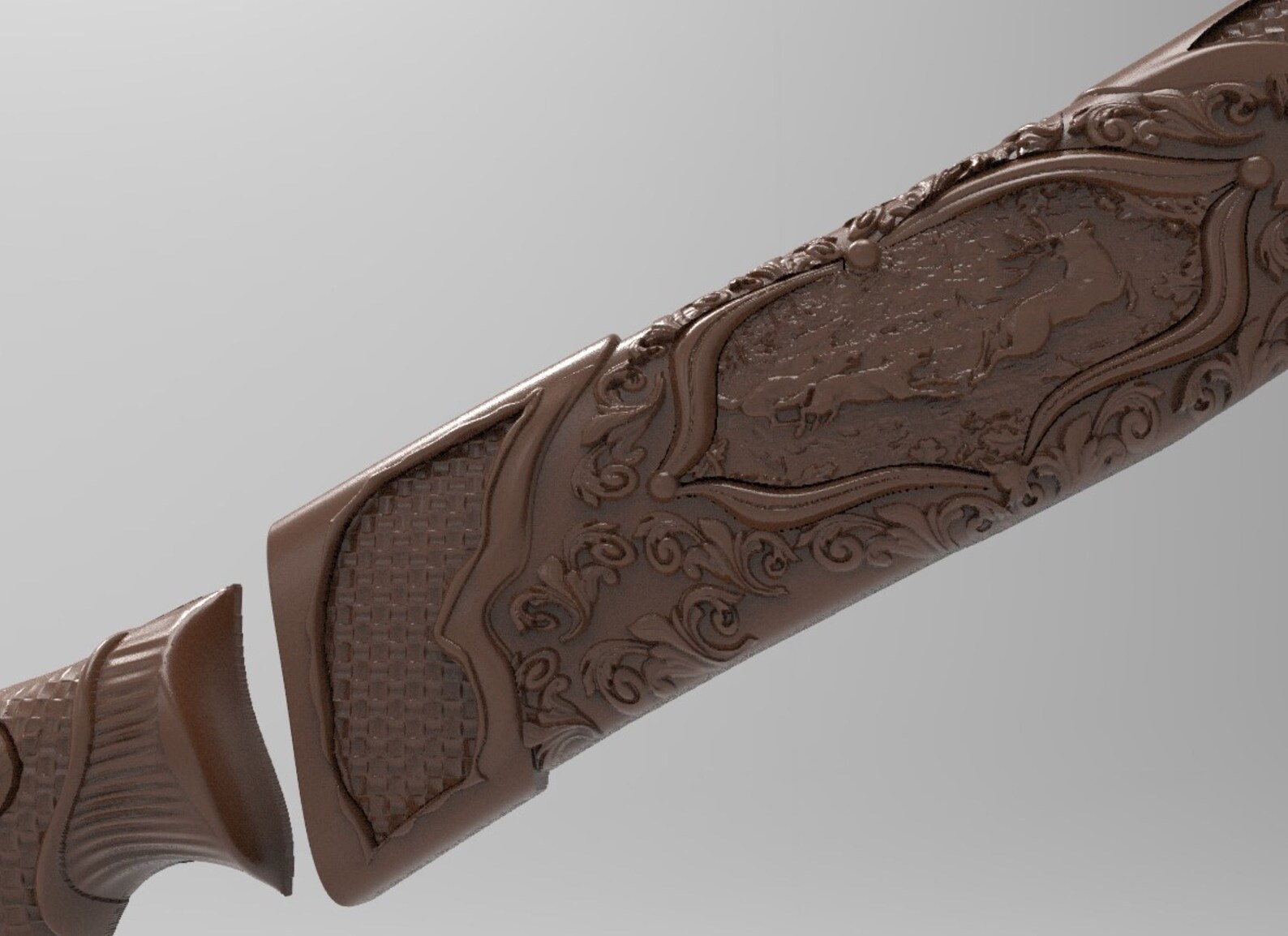 3D STL Knife Handle 6 Model for CNC Router Engraver Carving Machine ...