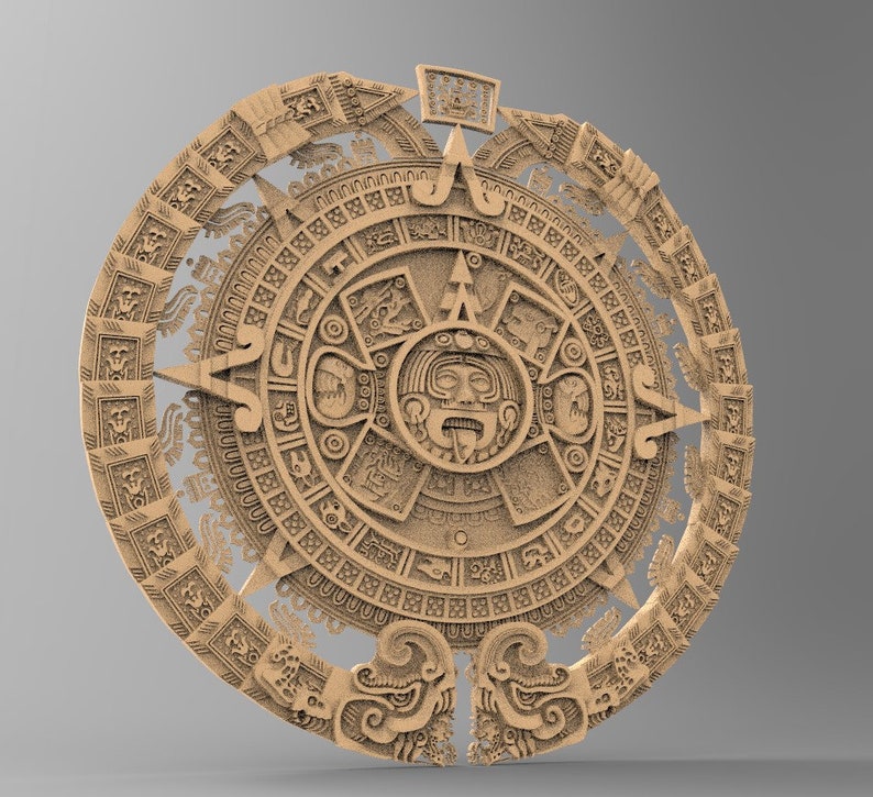 Modelo de calendario maya 3D STL Panno para enrutador CNC, máquina de ...