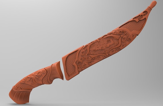 3D STL Knife Handle 6 Model for CNC Router Engraver Carving - Etsy