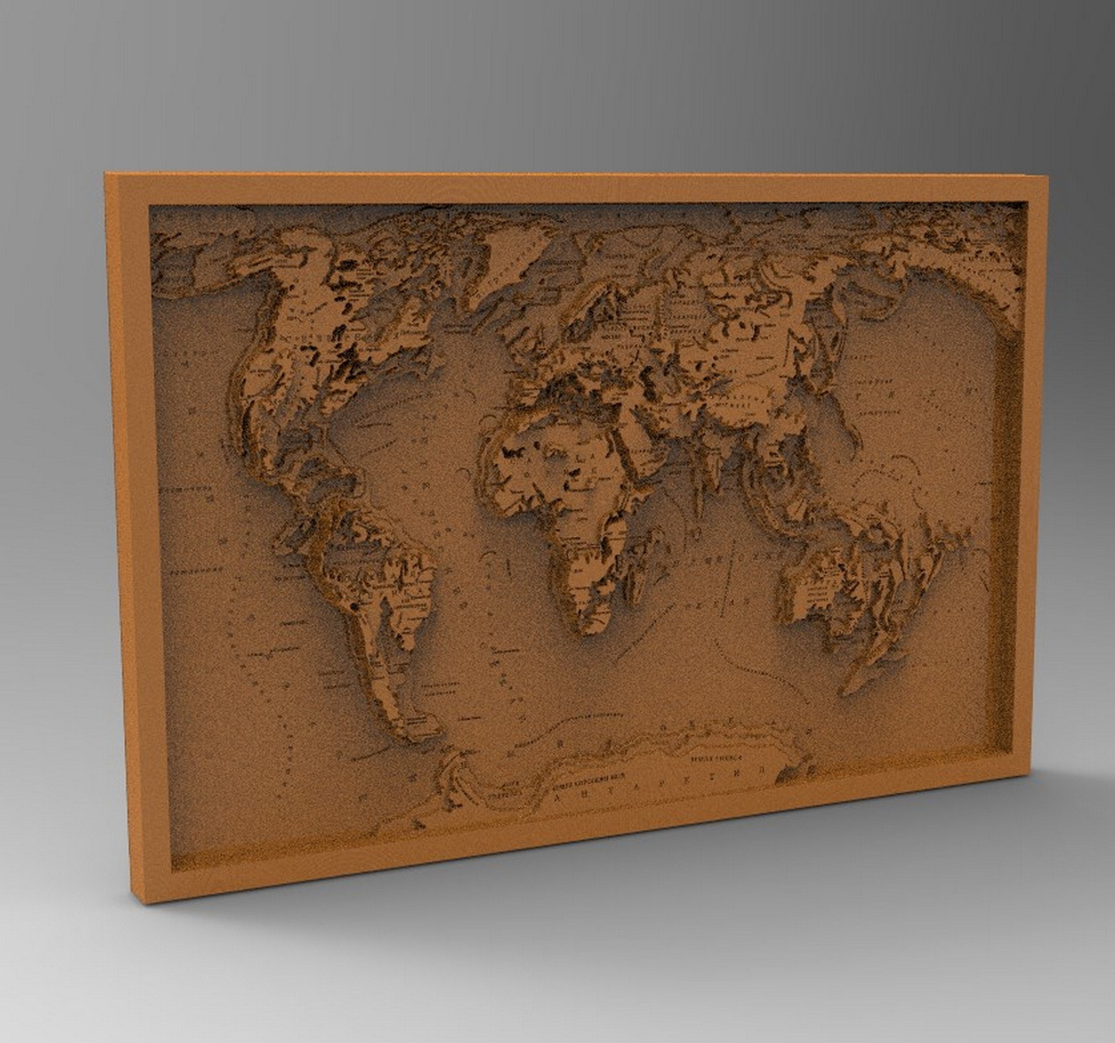 3D STL Panno World Map Model for CNC Router Engraver Carving | Etsy Canada