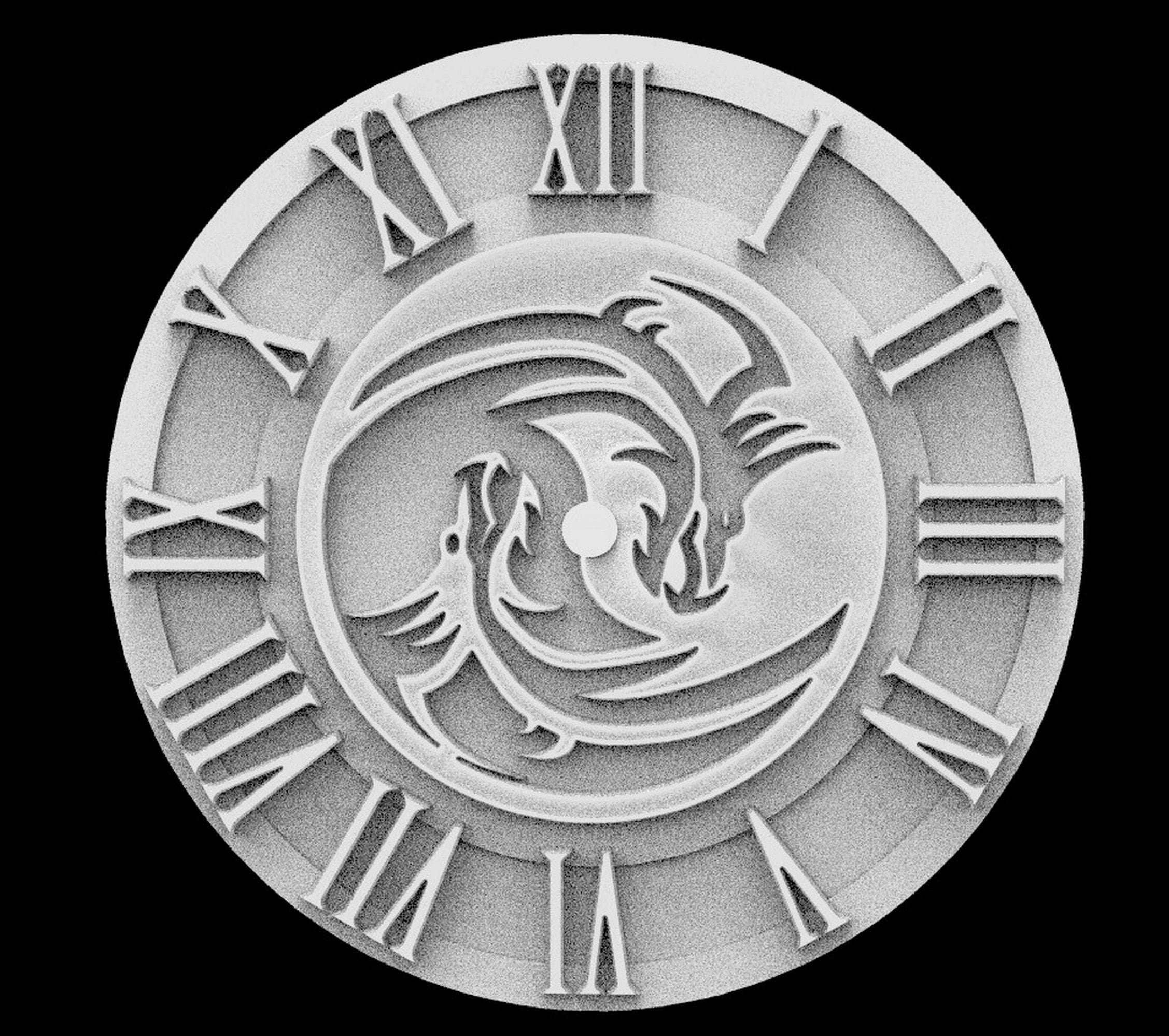 3D STL Clock 14 Model for CNC Router Engraver Carving Machine Relief ...