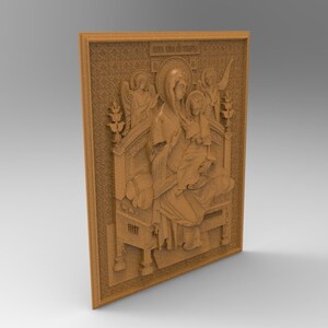 3D STL Panno Religion 4 Mother of God Model for CNC Router Engraver ...