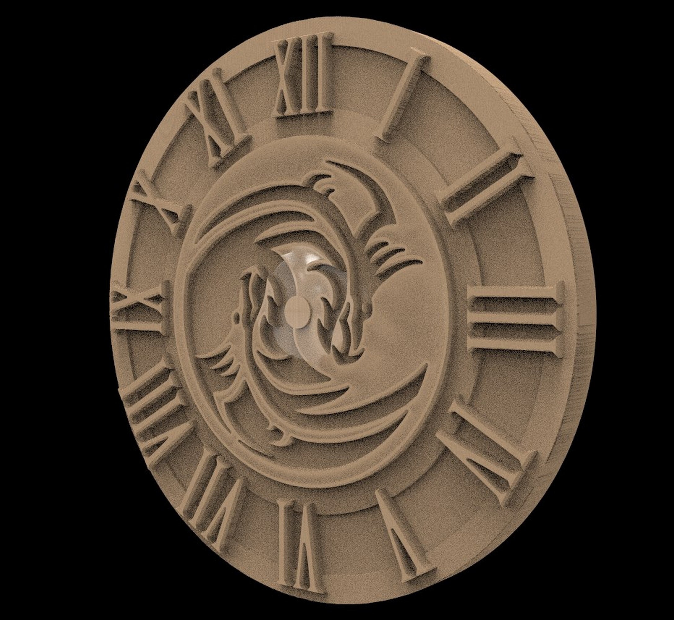 3D STL Clock 14 Model for CNC Router Engraver Carving Machine Relief ...