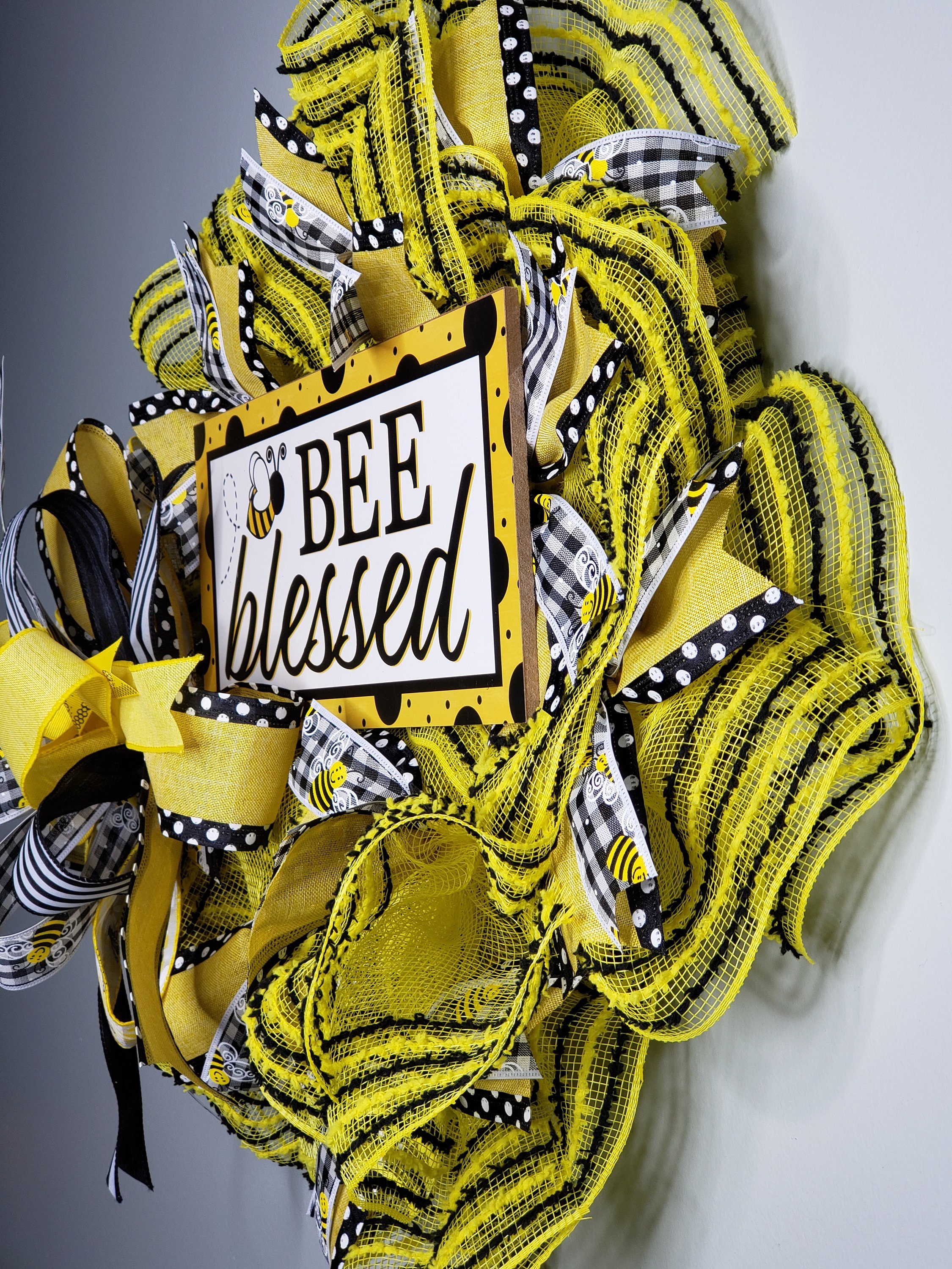 Bee Blessed Wreath Bee Wreath Spring Wreath Summer Wreath Everyday ...