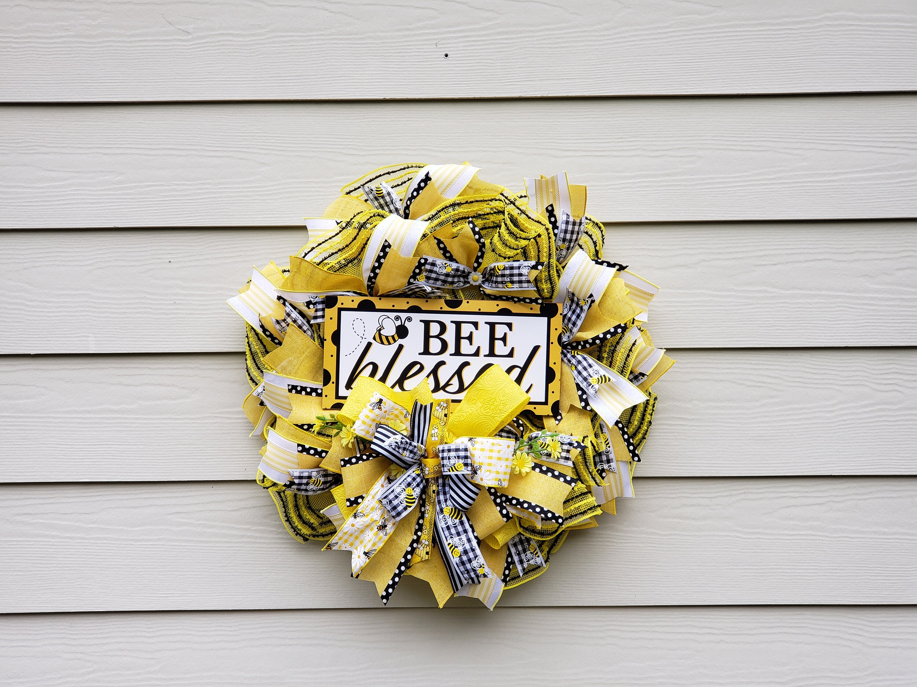 Bee Blessed Wreath Bee Wreath Spring Wreath Summer Wreath Everyday ...