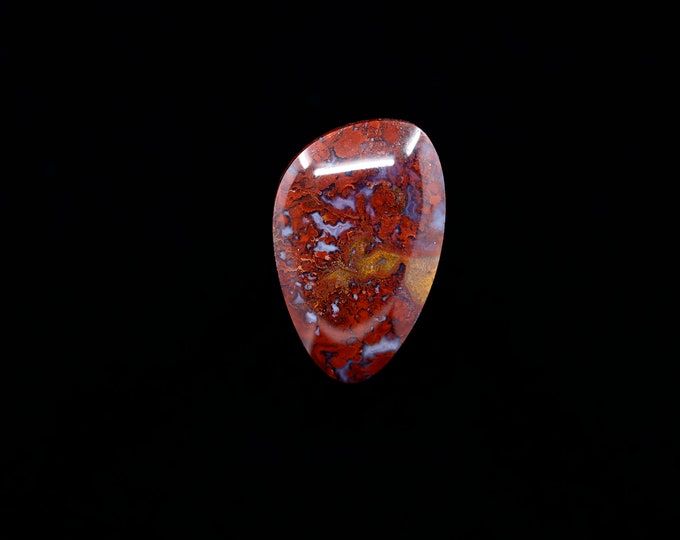 Quetzal Agate Freeform Cabochon, Moss Agate Pendant Stone, Necklace ...