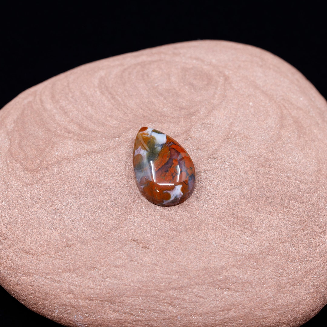 Fancy Jasper Teardrop Cabochon, Semi Precious Gem (23mm X 15mm) - Etsy UK